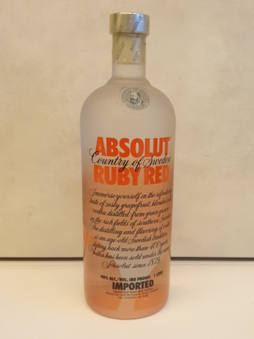 Absolut Ruby Red, Food & Drinks, Alcoholic Beverages on Carousell