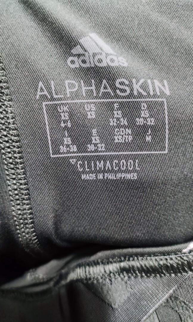 Adidas alpha skin climacool tights in dark green, Women's Fashion ...