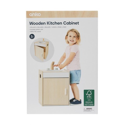 ANKO WOODEN KITCHEN CABINET, Hobbies & Toys, Toys & Games on Carousell