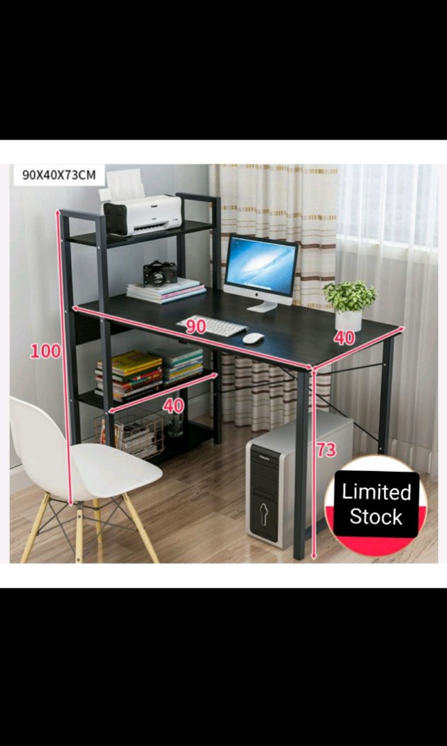 Black Slim Study/ office desk, Furniture & Home Living, Office ...