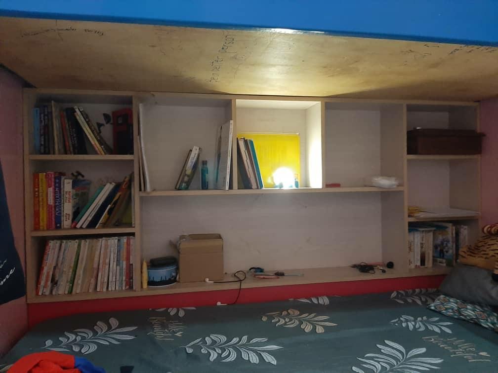 Double storey bed for kids, Furniture & Home Living, Furniture, Bed ...