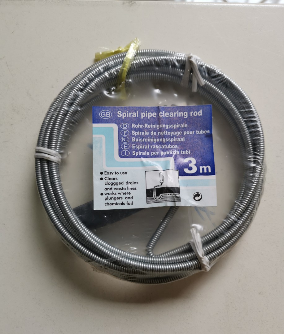 Drain pipe clearing rod, Furniture & Home Living, Home Improvement ...