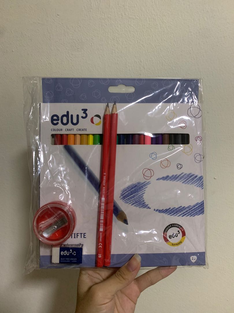 Edu^3 colour pencils, Hobbies & Toys, Stationery & Craft, Stationery ...
