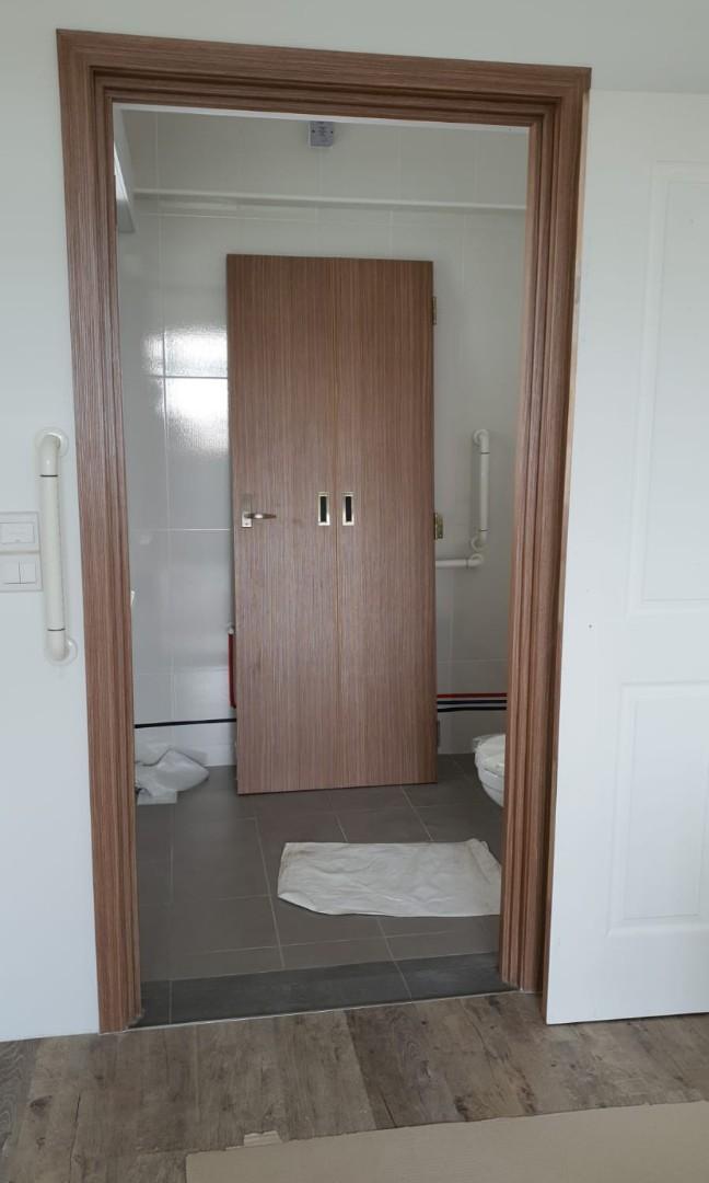 HDB BTO PVC Bi-Fold Door, Furniture & Home Living, Bathroom & Kitchen ...