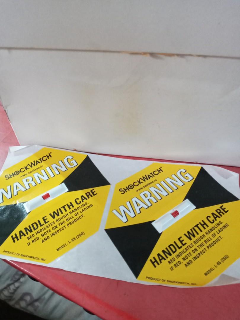 HIGH IMPACT LABELS BY SHOCKWATCH, Hobbies & Toys, Stationary & Craft ...