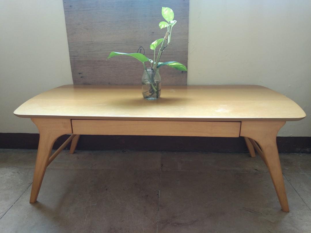 Long center table / dining table ala korean, Furniture & Home Living ...