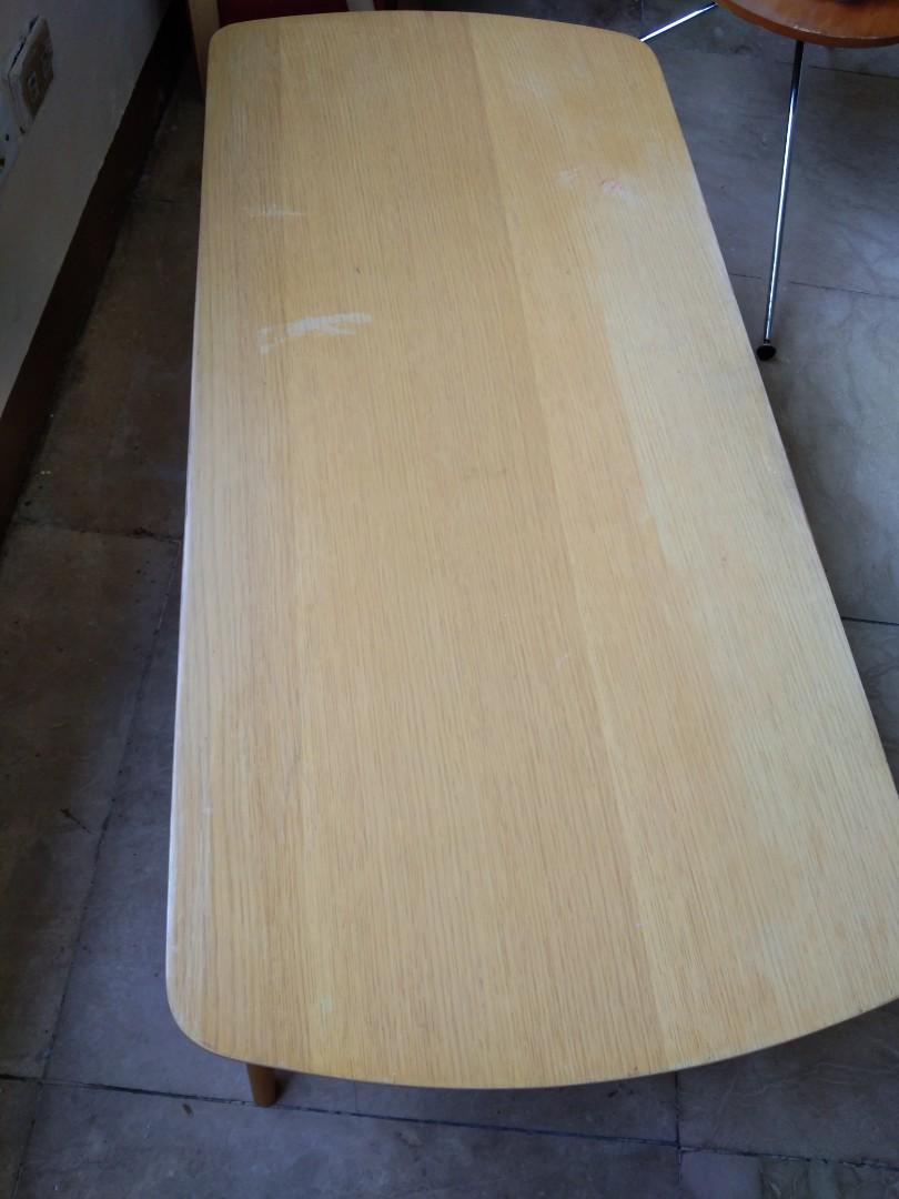 Long center table / dining table ala korean, Furniture & Home Living ...