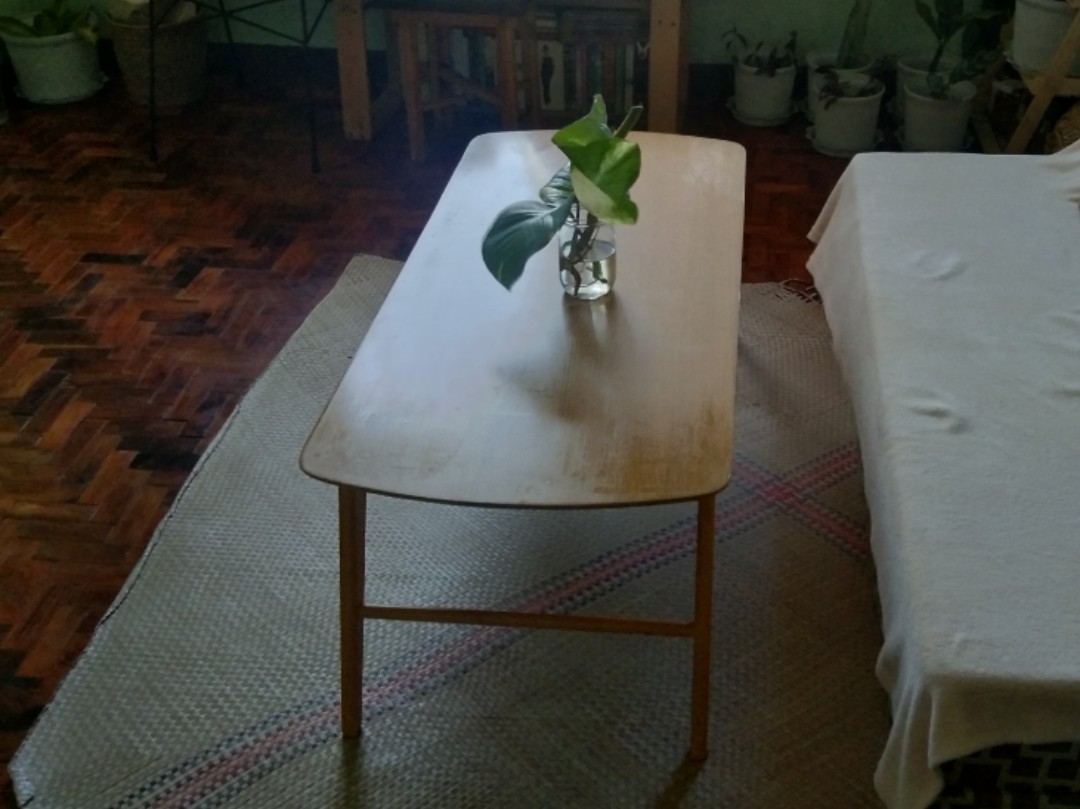 Long center table / dining table ala korean, Furniture & Home Living ...