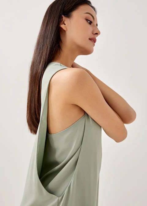 Lovebonito Inara Wide Leg Jumpsuit in Sage, Women's Fashion, Dresses ...