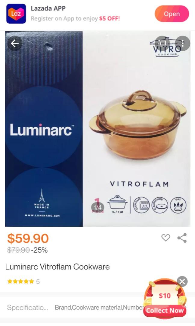 (made in France)- Luminarc Vitroflam Cookware, Furniture & Home Living ...