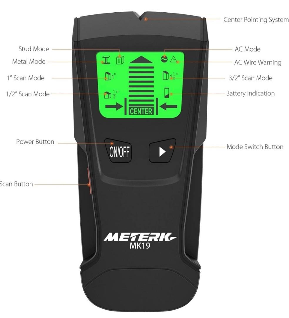 Meterk MK19 Stud Finder Wall Detector Multi-functional LCD Digital Wood ...