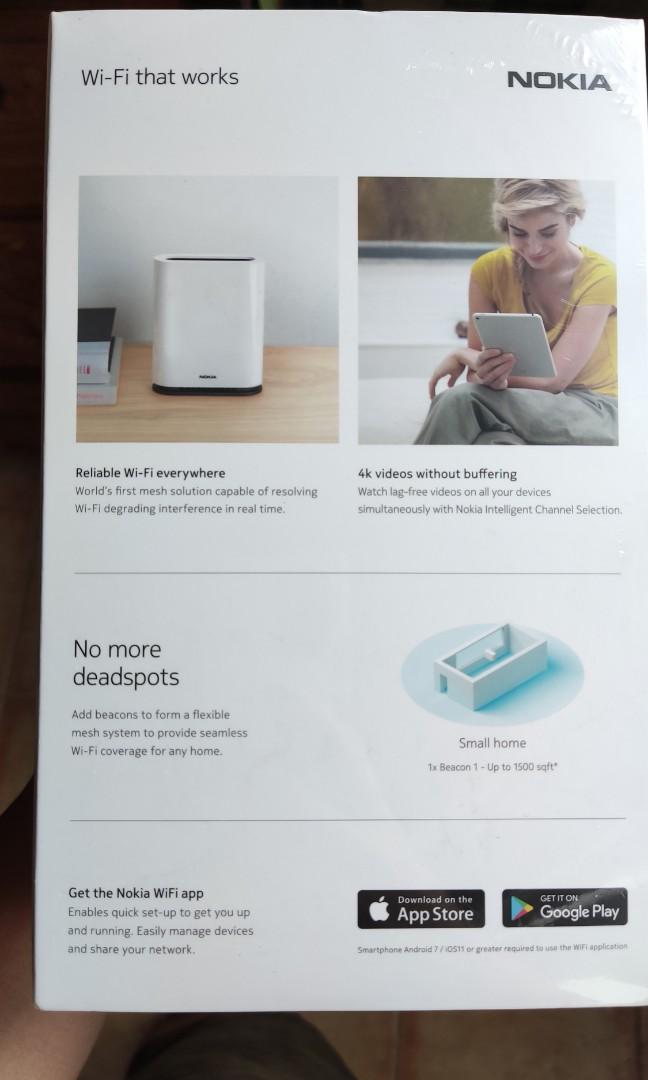Nokia beacon 1 router wifi mesh, Computers & Tech, Parts & Accessories ...