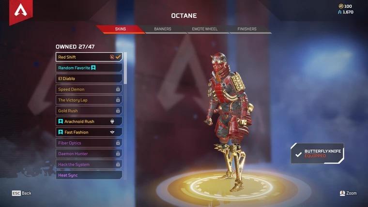 [PC] Wraith, Octane & Revenant heirloom w/ 137 legs & S8 Diamond (Apex ...