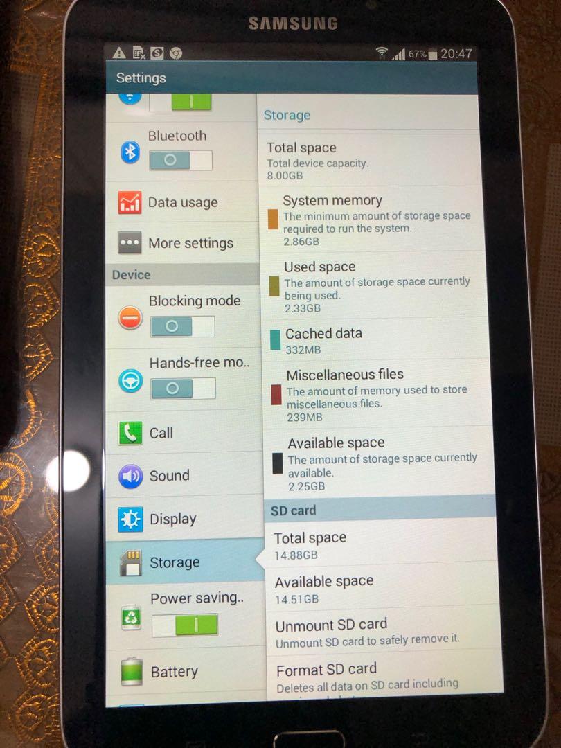 Samsung Tablet 8gb, Mobile Phones & Gadgets, Tablets, Android on Carousell