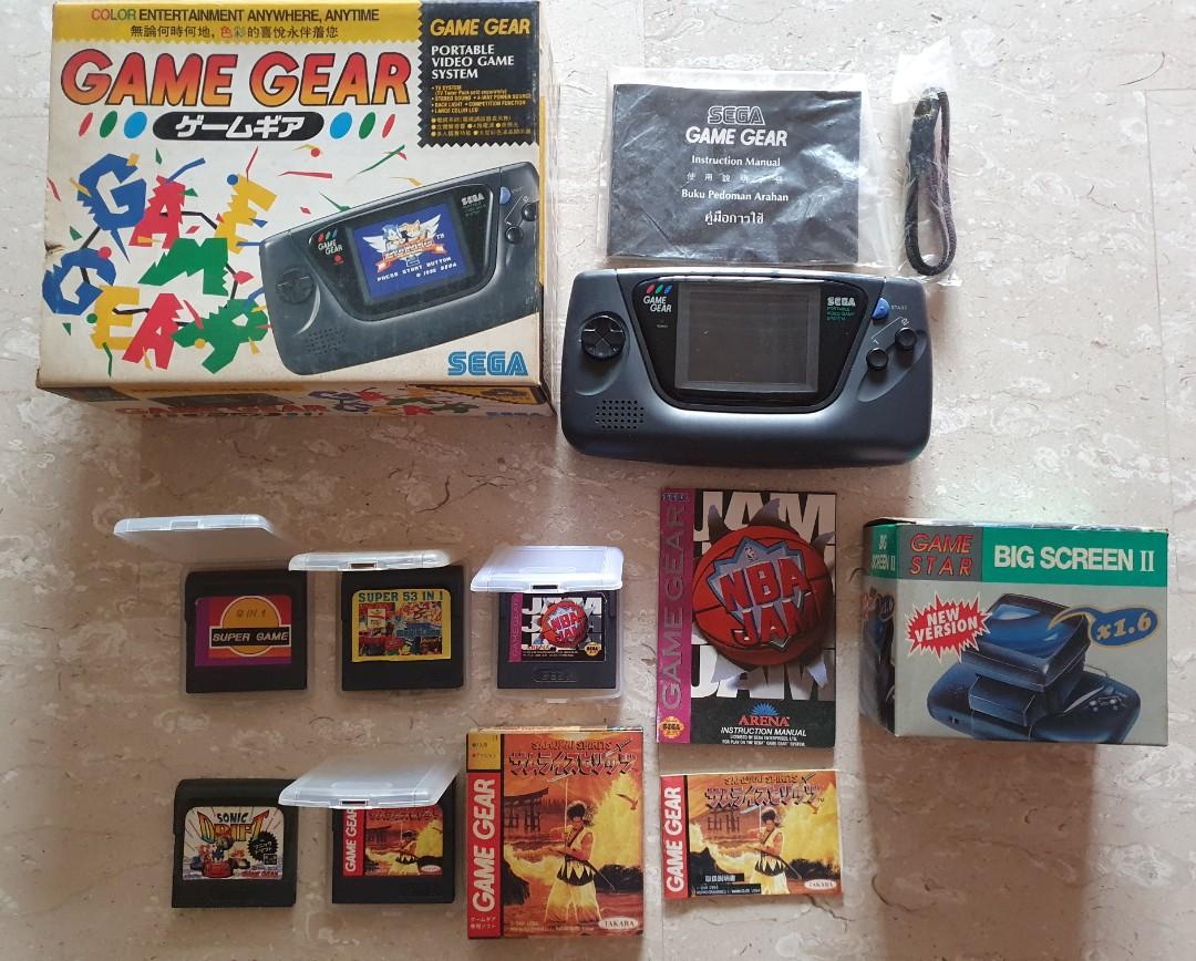 Sega Game Gear console with cartridge games vintage, Hobbies & Toys ...