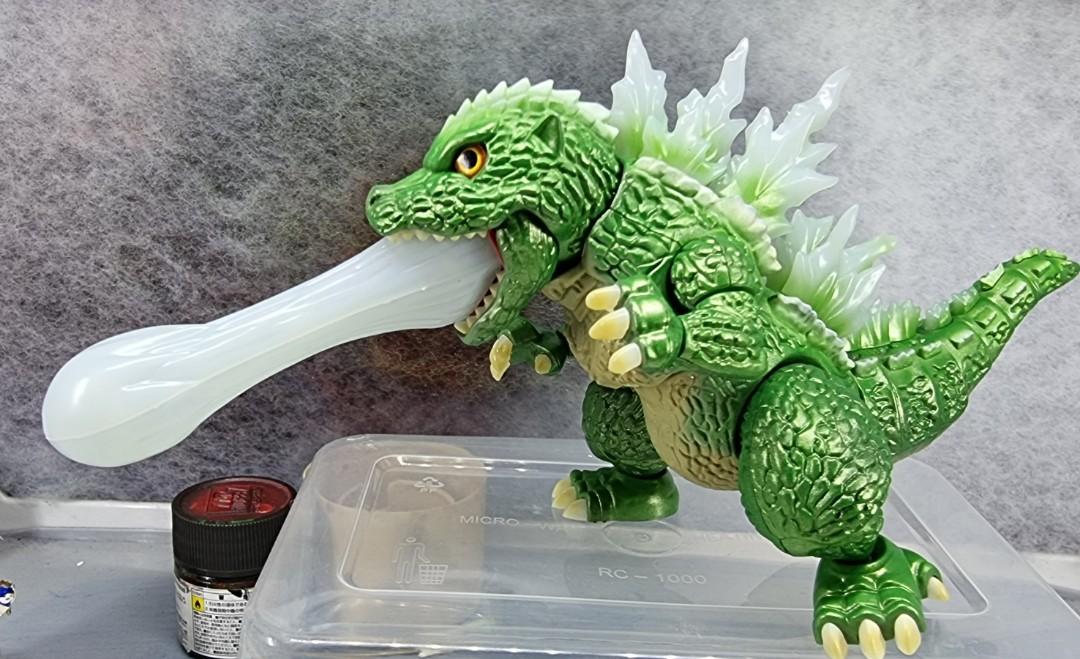S.h.monsterarts custom paint n build model kit little godzilla baby ...