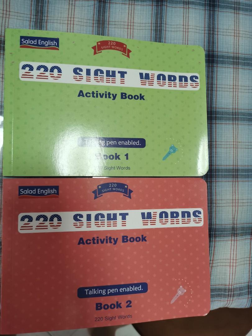 Sight words flash cards (220 cards)with 2 activity books, Hobbies ...