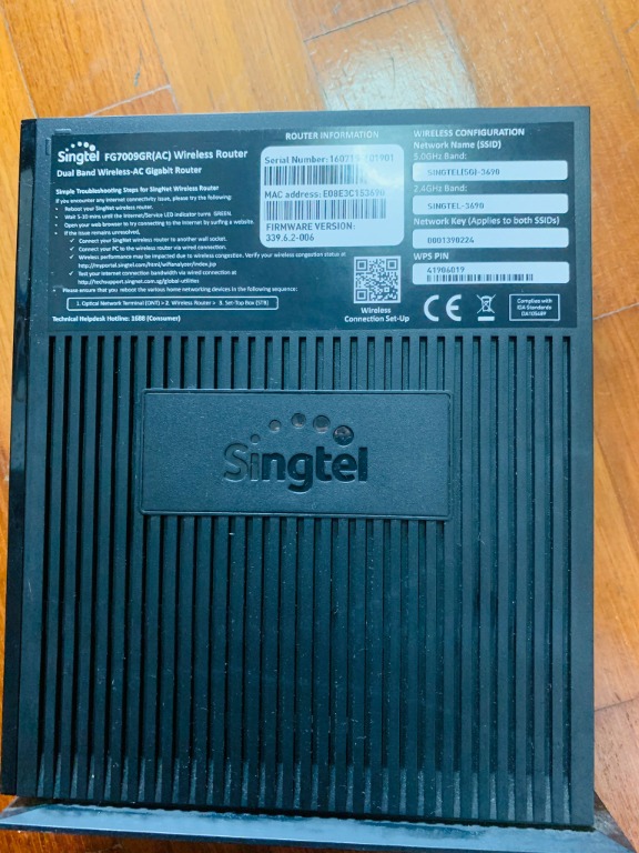 Singtel Router, Computers & Tech, Parts & Accessories, Networking on ...