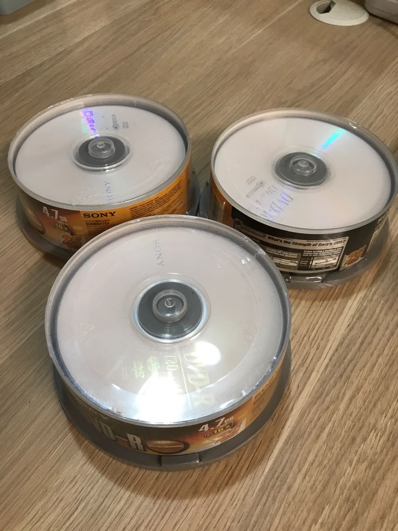 Sony DVD-R 25DMR47S3 燒碟 刻錄光盤 吉碟 空白光碟 25Pack 4.7G 1x-16x 刻錄光碟 空白光碟 DVD 25片 3盒, 興趣及遊戲, 音樂樂器 & 配件 ...