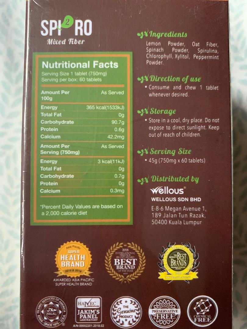 Spiro complete natural formula, Health & Nutrition, Health Supplements ...