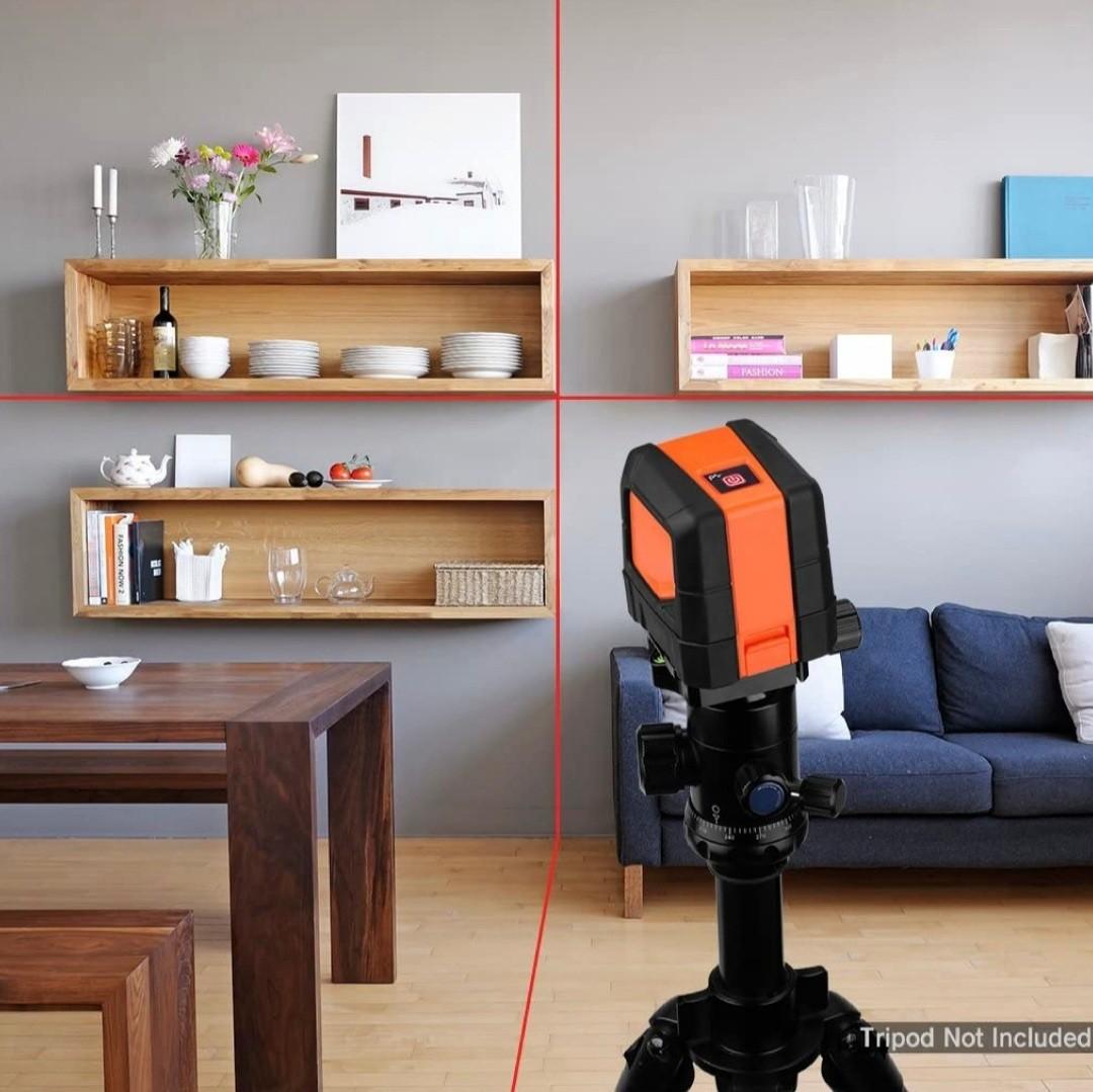 SUAOKI L12R Cross Line Laser Self-Leveling Horizontal and Vertical Line ...