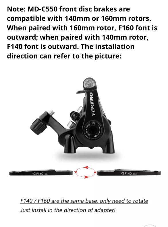 Tektro MD-C550 Dual piston road bike cable brake calipers, Sports Equipment, Bicycles & Parts ...