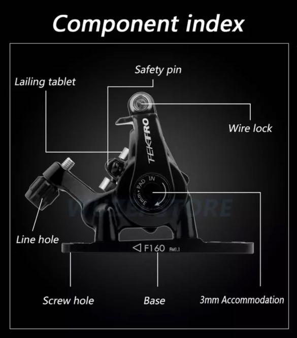 Tektro MD-C550 Dual piston road bike cable brake calipers, Sports Equipment, Bicycles & Parts ...