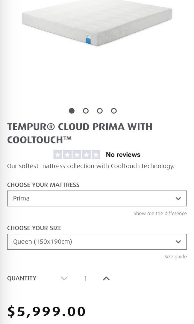 Tempur cloud mattress queen size, Furniture & Home Living, Furniture ...