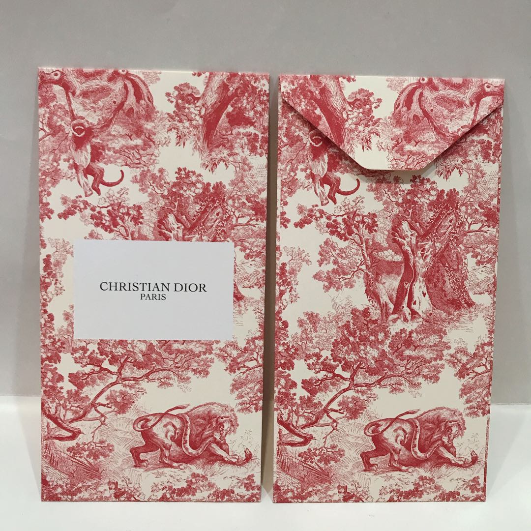 ️ Maison Christian Dior Toile De jouy red packet envelope (2pc ...
