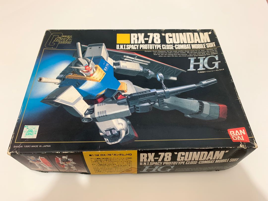 Bandai 高達模型 初代絕版HG 1/144 gundam 1990元祖高達 RX-78-2 機動戰士, 興趣及遊戲, 玩具 & 遊戲類 - Carousell