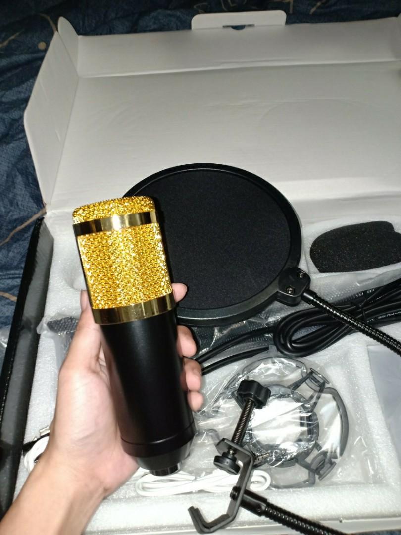 BM-800 Condenser Microphone Kit With V8 Multifunctional Live Sound Card ...