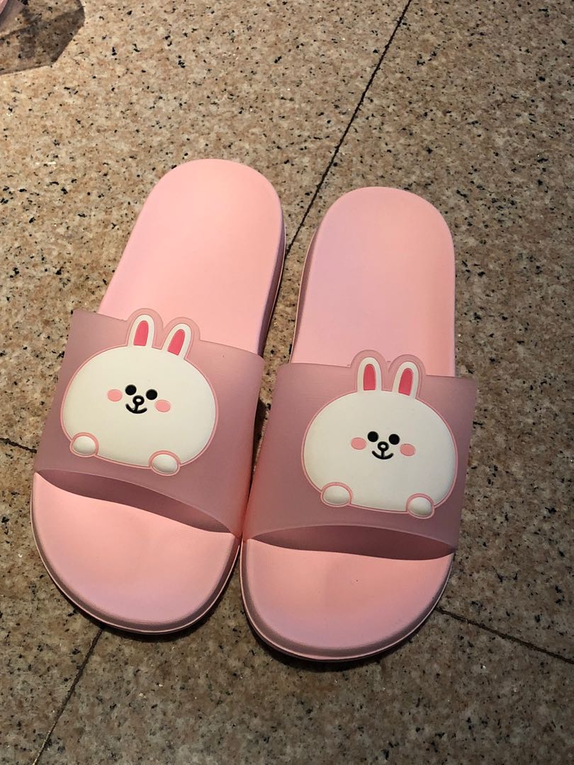 Cony line friends Slipper, Women's Fashion, Footwear, Sandals on Carousell