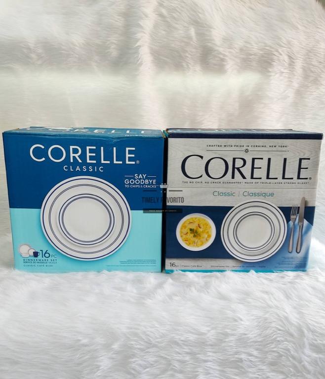 Corelle Classic Cafe Blue 16-Piece Dinnerware Set, Furniture & Home ...