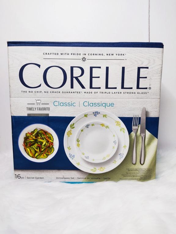 Corelle Livingware Secret Garden 16-Piece Dinnerware Set, Service for 4 ...
