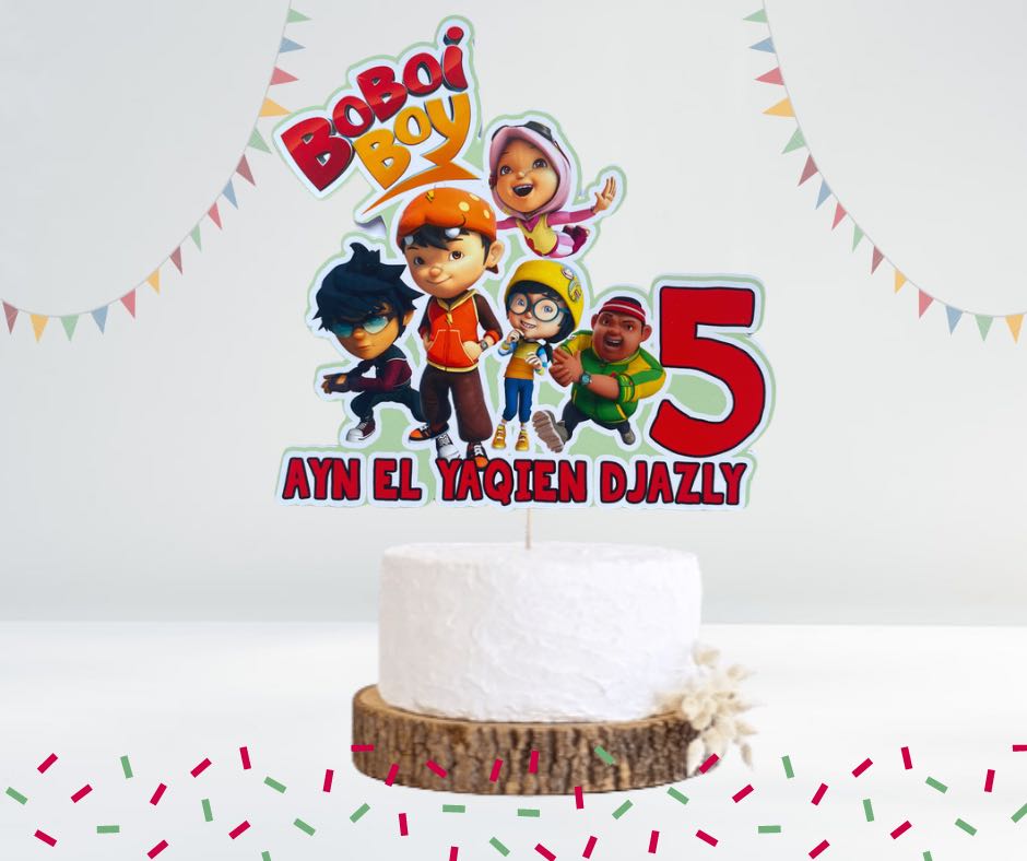 Customised Photo Cake Topper [Boboi Boy], Hobbies & Toys, Stationery ...