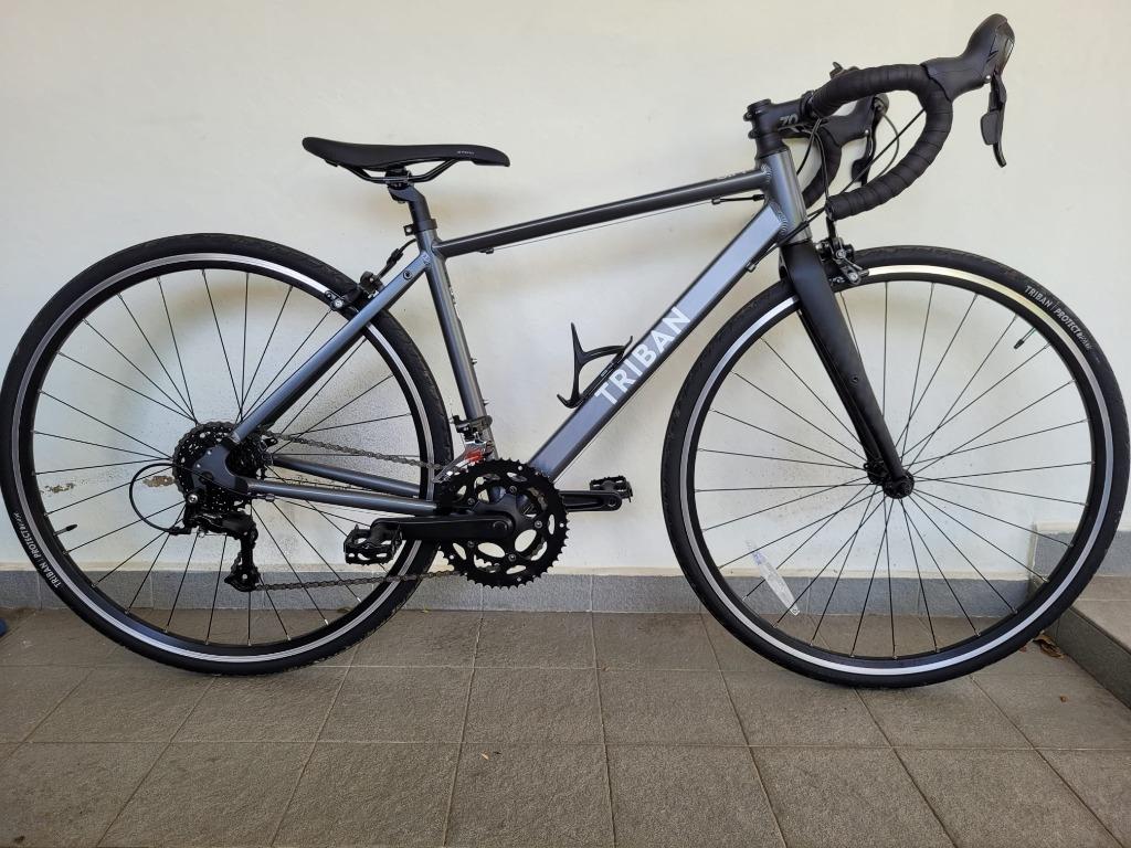 Decathlon Triban RC 120 Road Bike 8sp - Grey, Sports Equipment ...