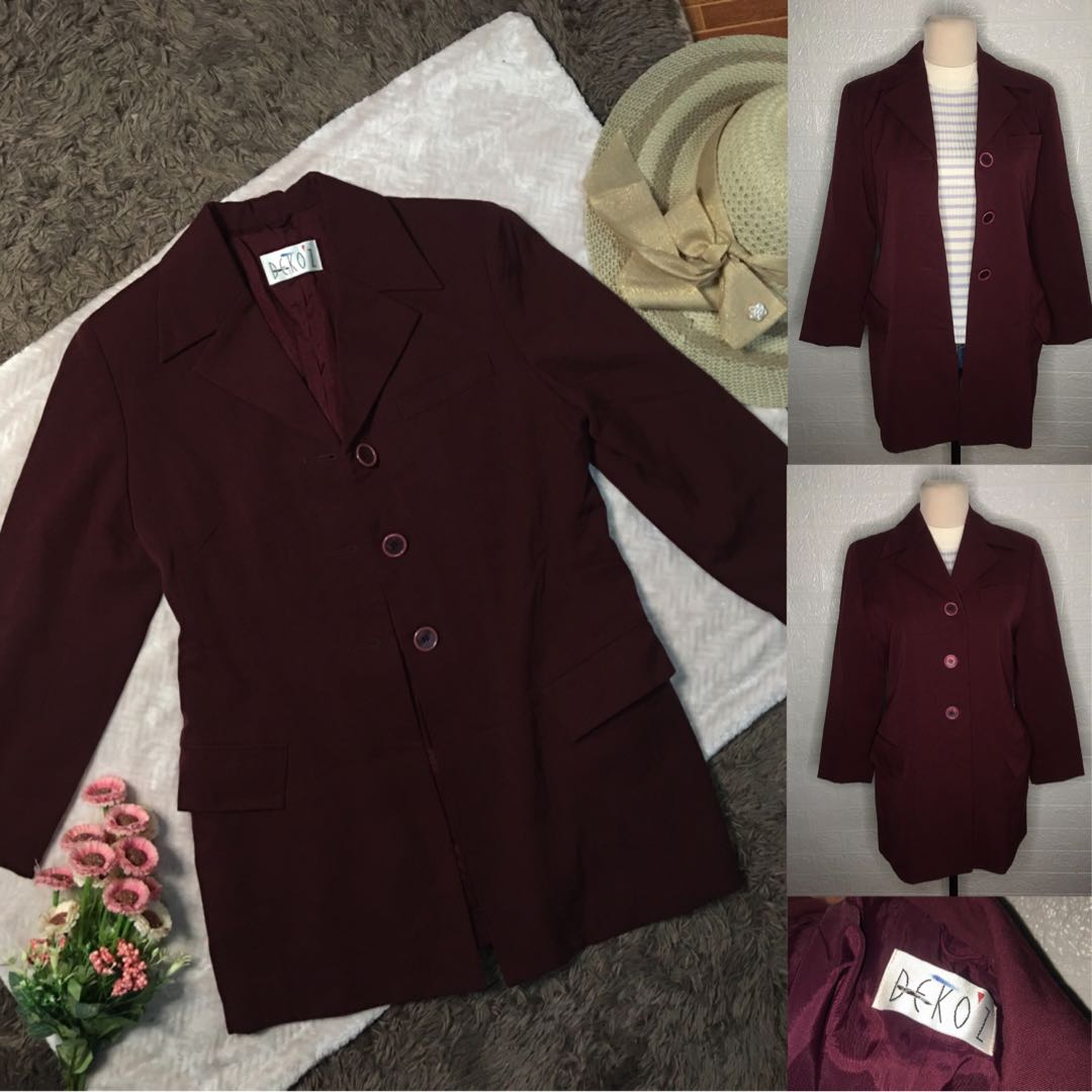 decoz long blazer, Women's Fashion, Coats, Jackets and Outerwear on ...