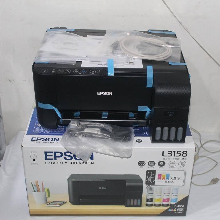Epson EcoTank L3158 Wi-Fi All-in-One Ink Tank Printer, Computers & Tech ...