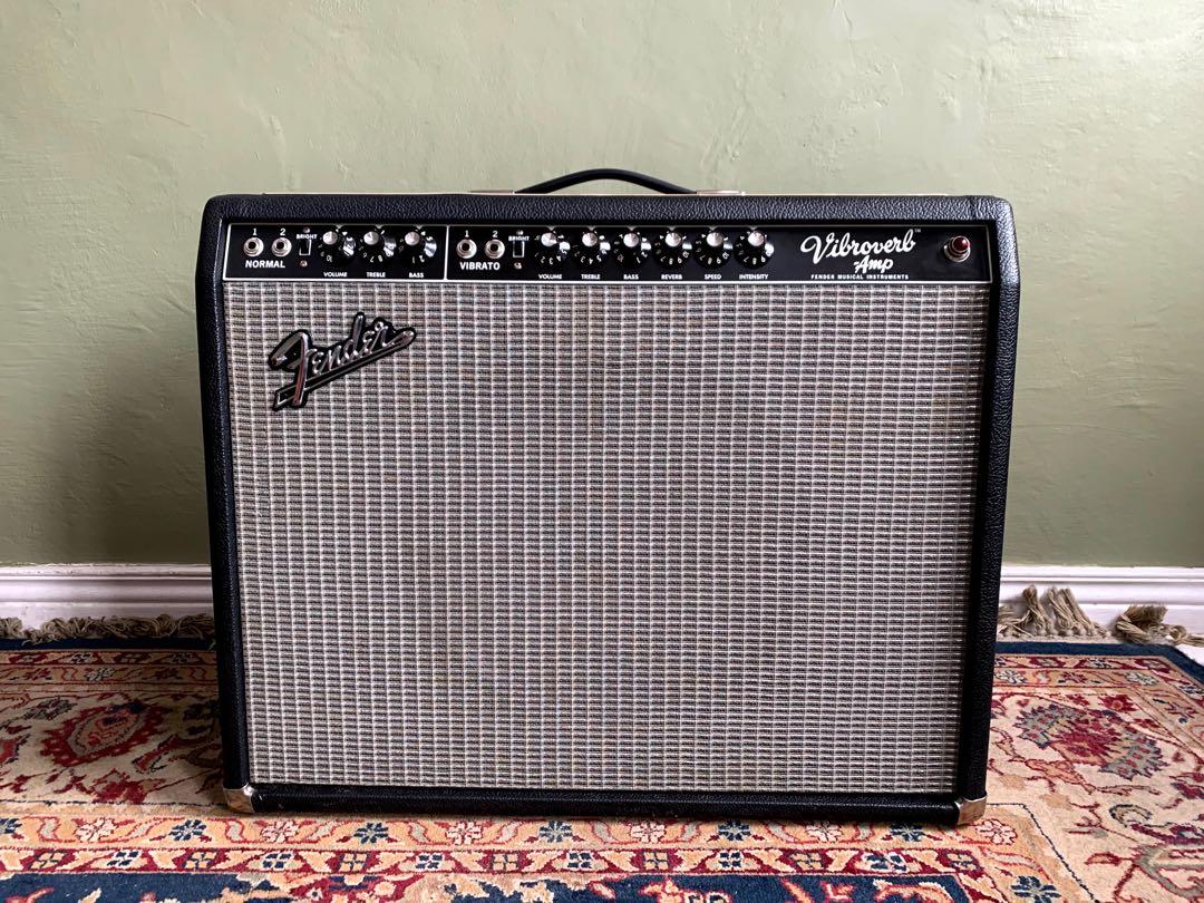 Fender ’64 Vibroverb Custom Reissue - 1x15 USA Hand-wired Blackface Amp ...