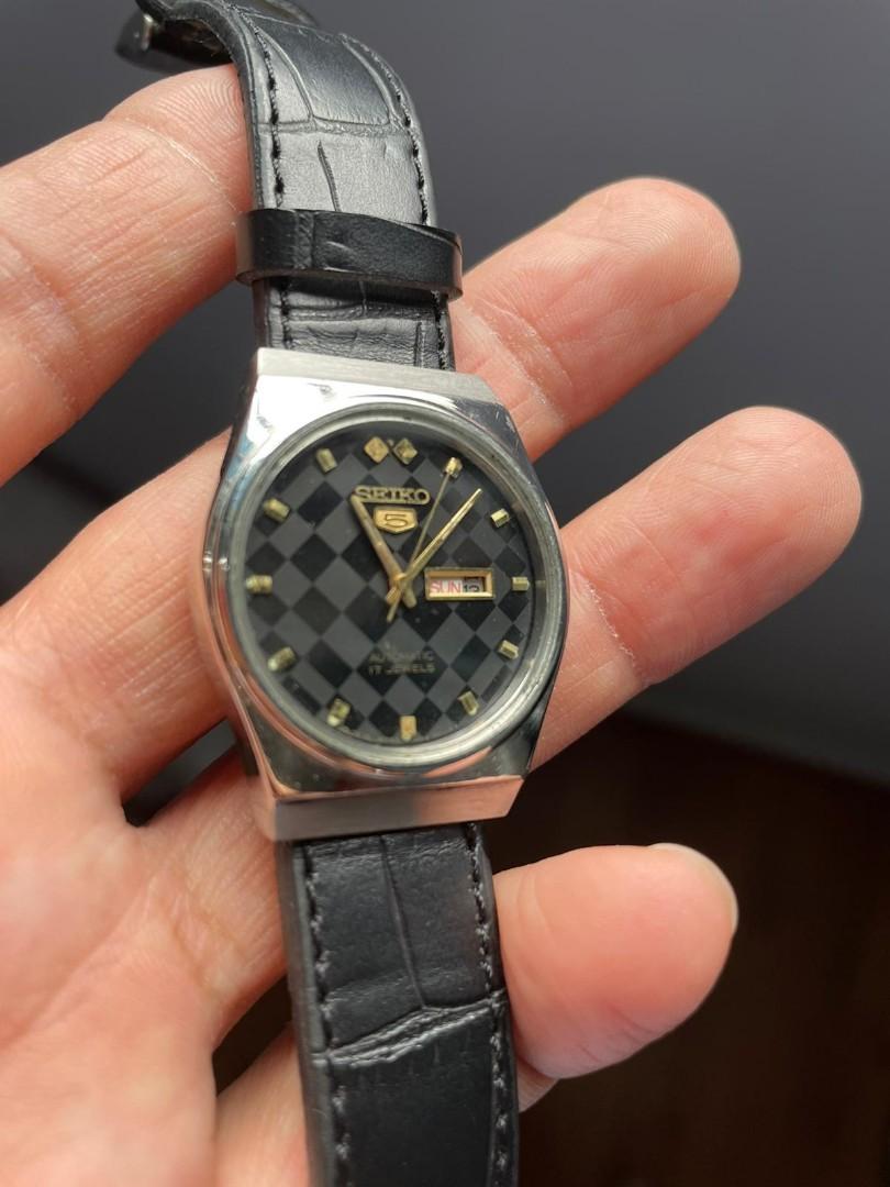 Rare Vintage Seiko 5 Checkers Face Automatic watch, Men's Fashion ...