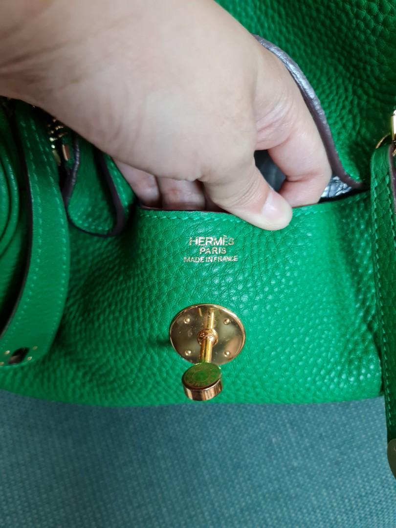 hermes lindy green, Luxury, Bags & Wallets on Carousell