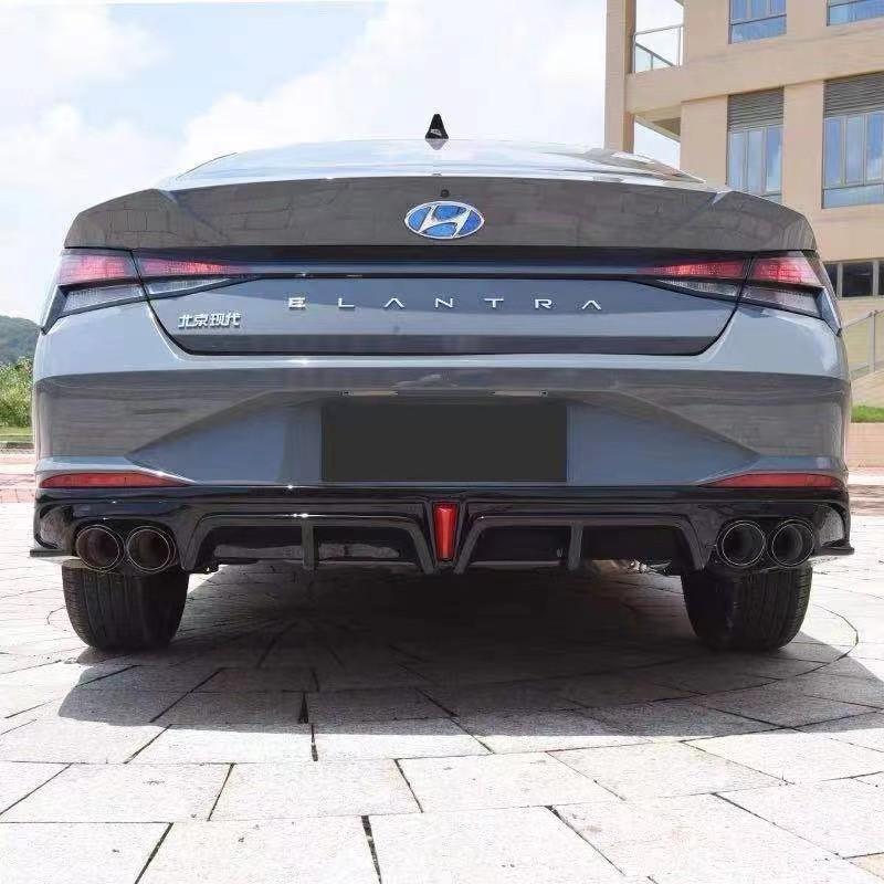 Hyundai Avante CN7 body kit front lip side skirts diffuser exhaust, Car ...
