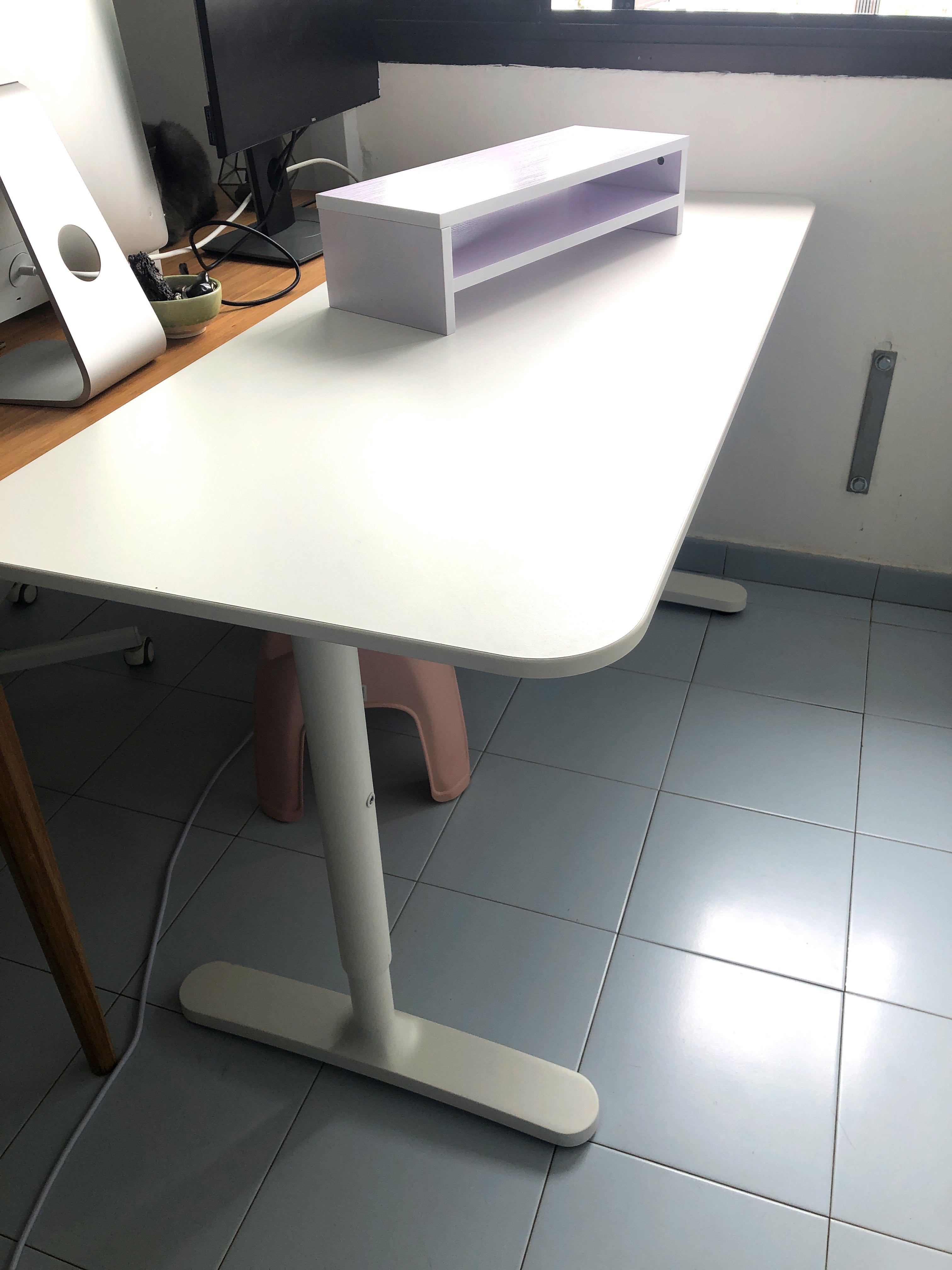 IKEA Bekant Study Table with Laptop Stand, Furniture & Home Living ...