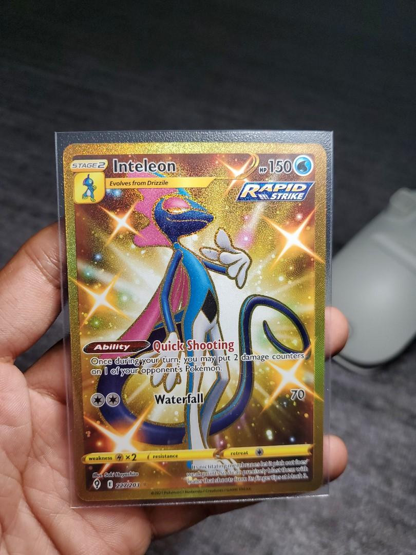Inteleon Gold Pokemon Card, Hobbies & Toys, Toys & Games on Carousell