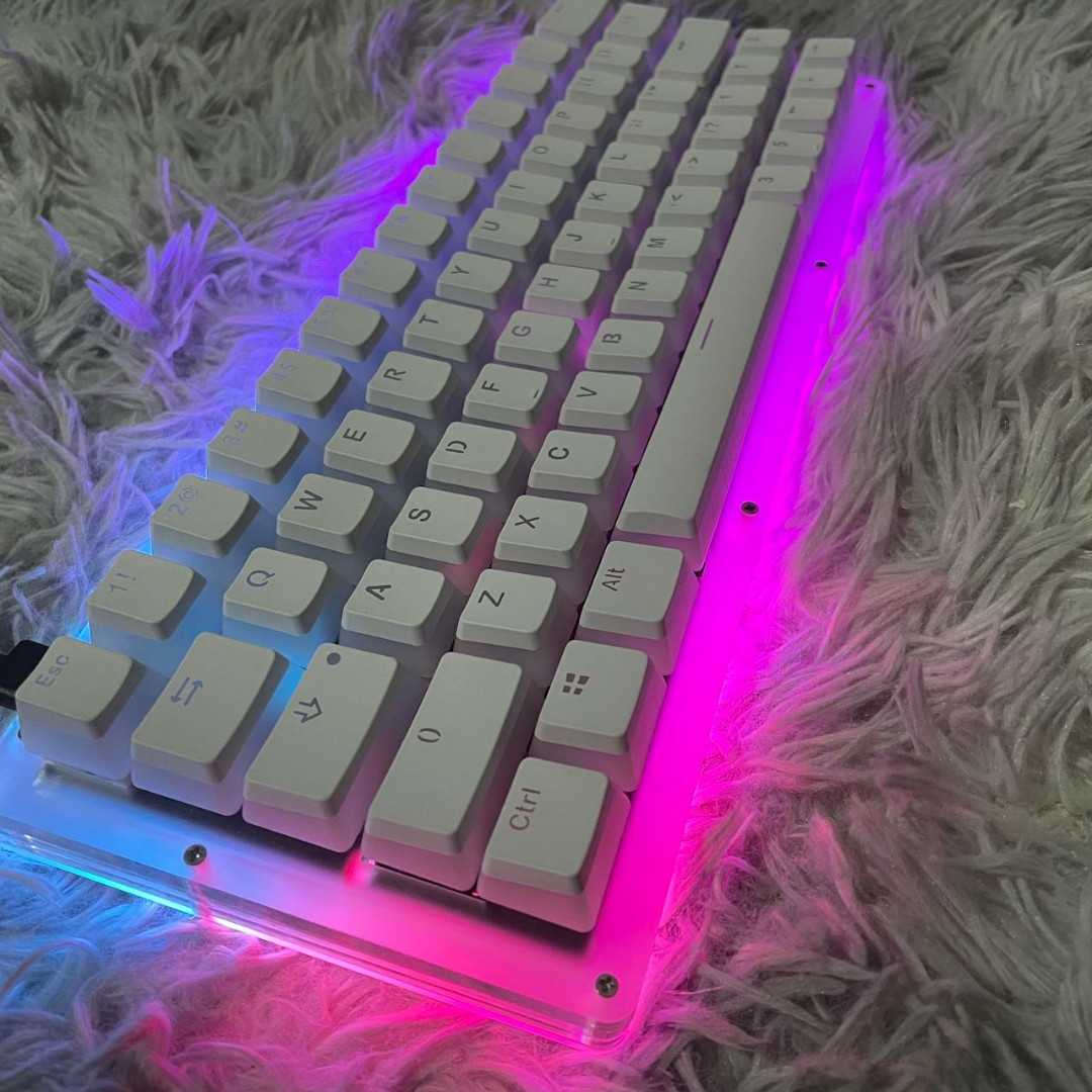 [Keyboard] 60% Custom Frosted Acrylic Mechanical Keyboard comes with ...