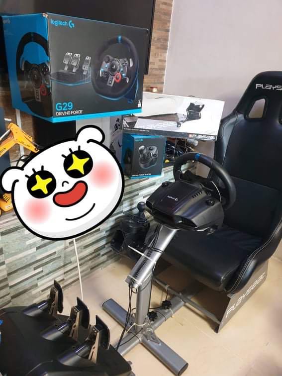 Logitech G29 Driving Force Racing COMPLETE SET with Game, Video Gaming ...