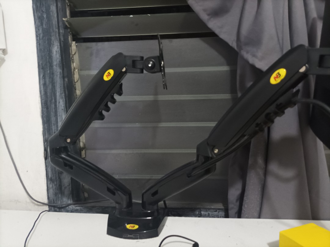 NBF160 Gas-strut Dual Monitor Mount, Computers & Tech, Parts ...