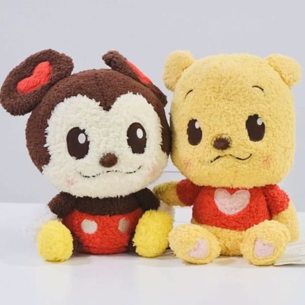Noco Noco - Mickey Mouse and Winnie The Pooh Bear - Soft Toy Plush Doll Plushy Plushie, Hobbies ...