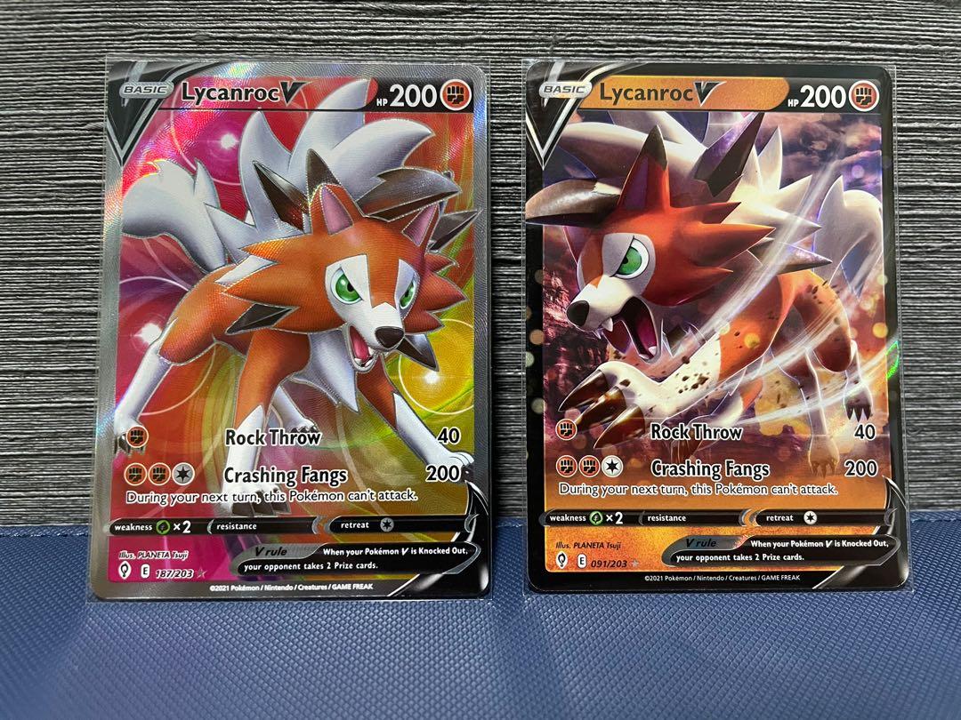 Pokemon TCG - Lycanroc V Evolving Skies, Hobbies & Toys, Toys & Games ...