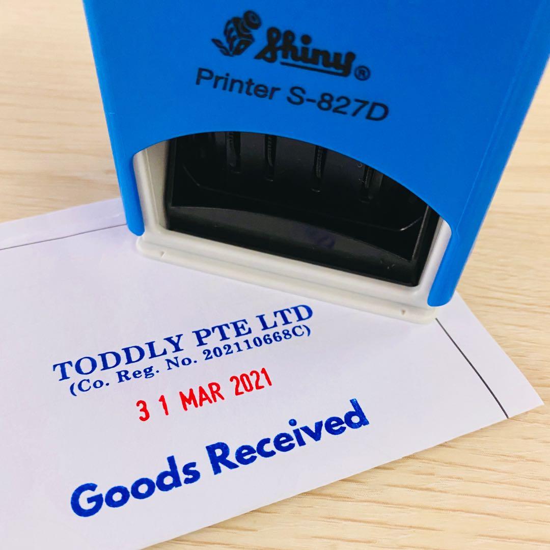 Customise Company Stamps with Date (Changeable) | Self-Inking Dater ...